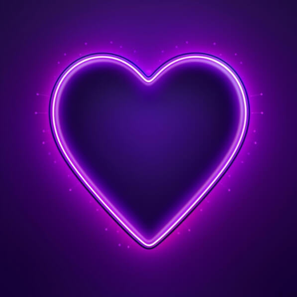 Scarica Cartello al neon a forma di cuore viola Sfondi Online ...