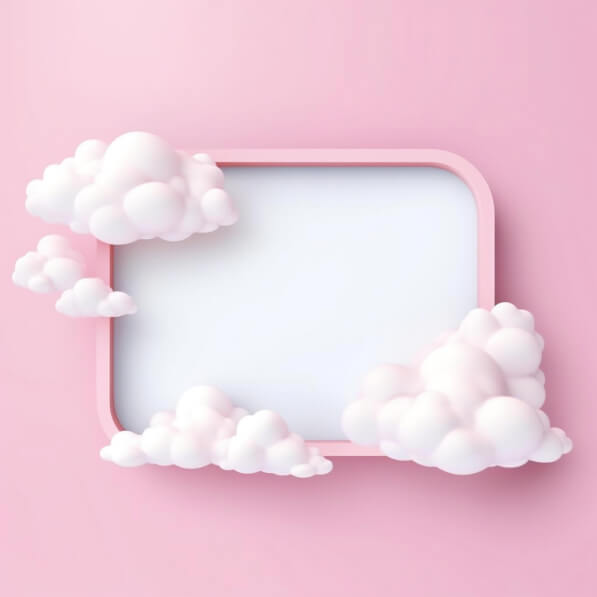 Download Pink Background with Cloud Empty Frame Backgrounds Online ...