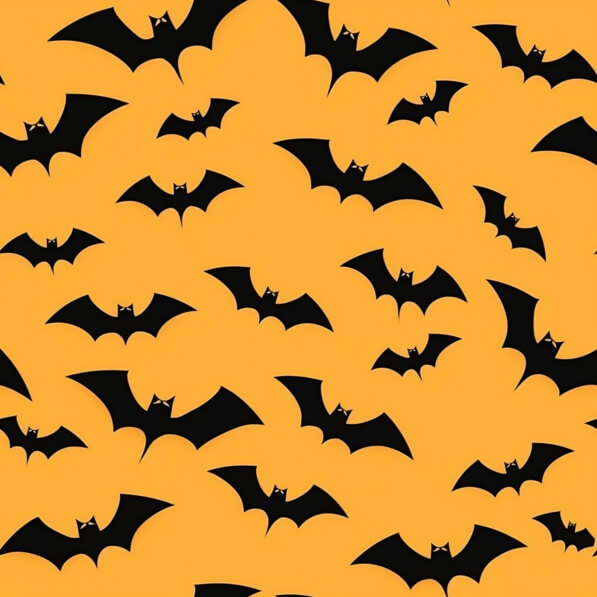 Download Seamless Bat Pattern on Orange Background Patterns Online ...