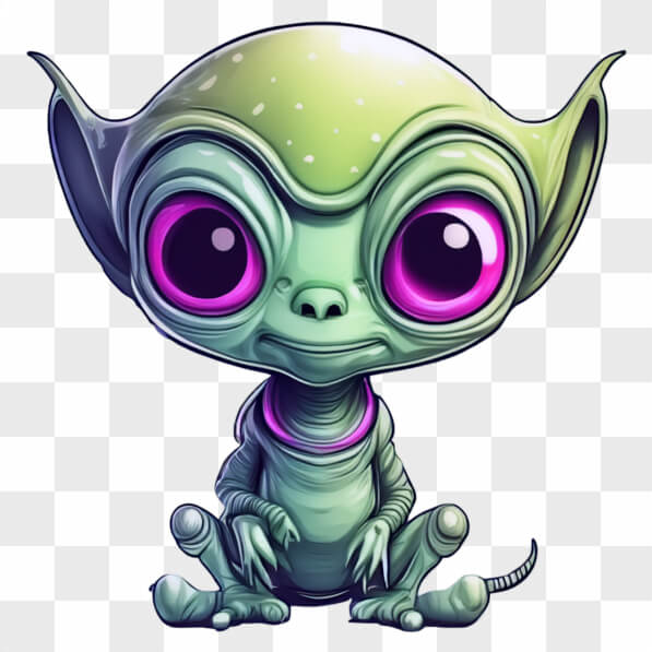 Baixe Pequena Ilustração do Yoda Verde Cartoons - Creative Fabrica
