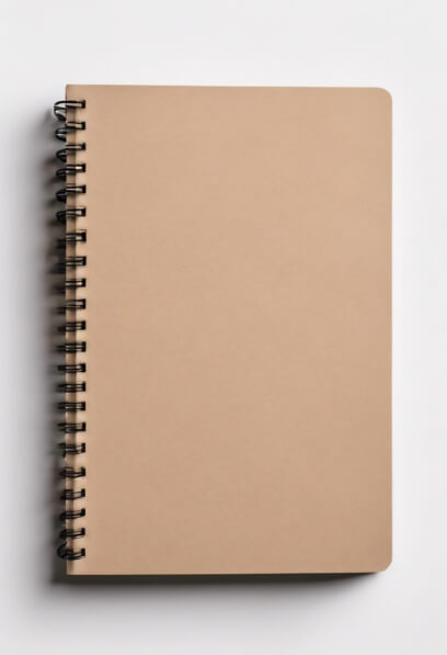 Download Tan Spiral Notebook on White Background Backgrounds Online ...