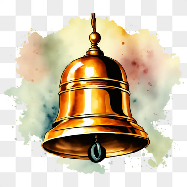 Download Abstract Gold Bell in Watercolor Painting PNGs Online ...