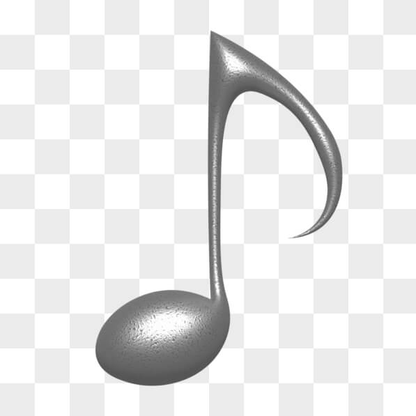 Download Silver 3D-Rendered Musical Note PNGs Online - Creative Fabrica