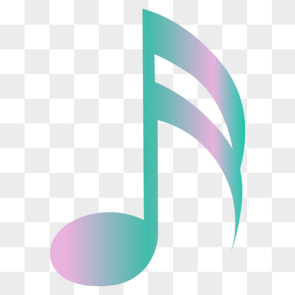 Download Musical Note Symbol in Pastel Colors PNGs Online - Creative ...