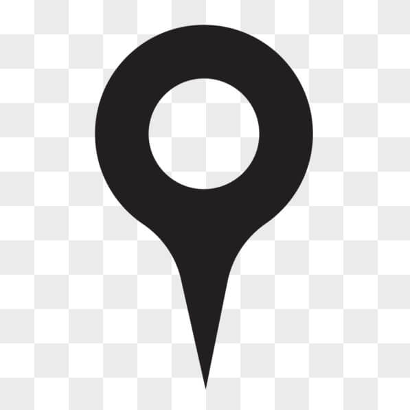 Download Black and White Map Pointer Icon PNGs Online - Creative Fabrica