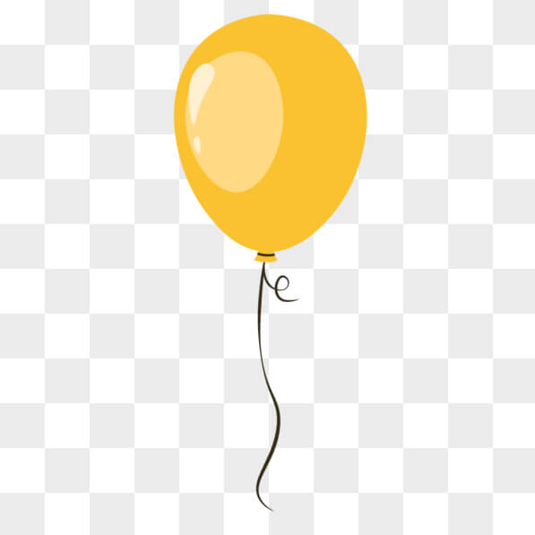 Download Single Yellow Balloon Floating Indoors PNGs Online - Creative ...
