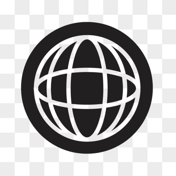 Download Black and White World Globe Logo PNGs Online - Creative Fabrica