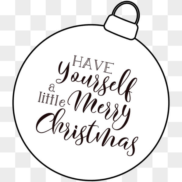 Download Holiday Ornament with Cursive Christmas Message PNGs Online ...