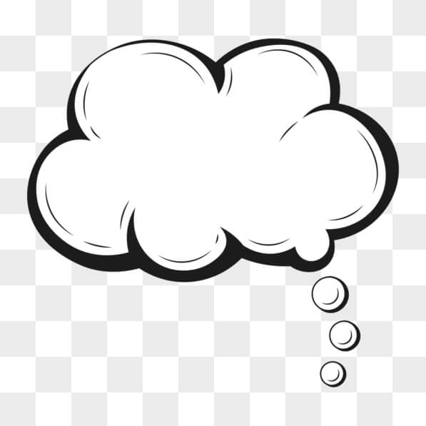 Scarica Nuvola di Pensiero in Stile Fumetto PNGs Online - Creative Fabrica