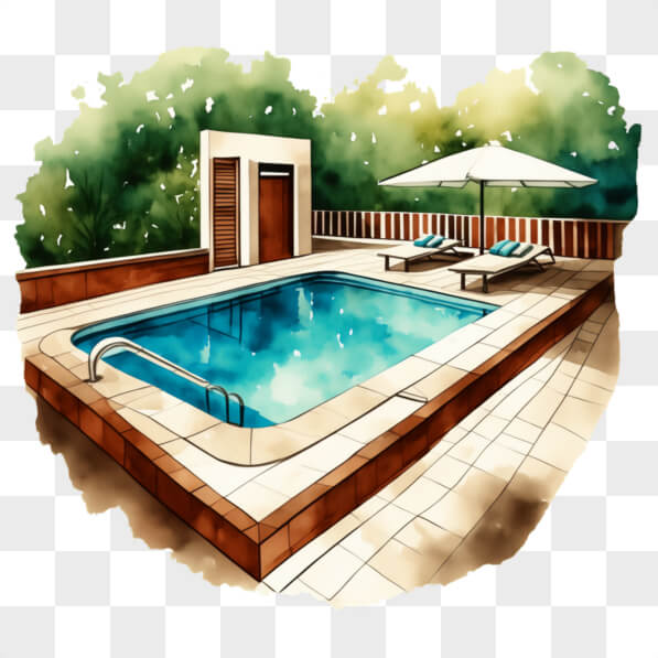 Download Serene Outdoor Swimming Pool PNGs Online - Creative Fabrica