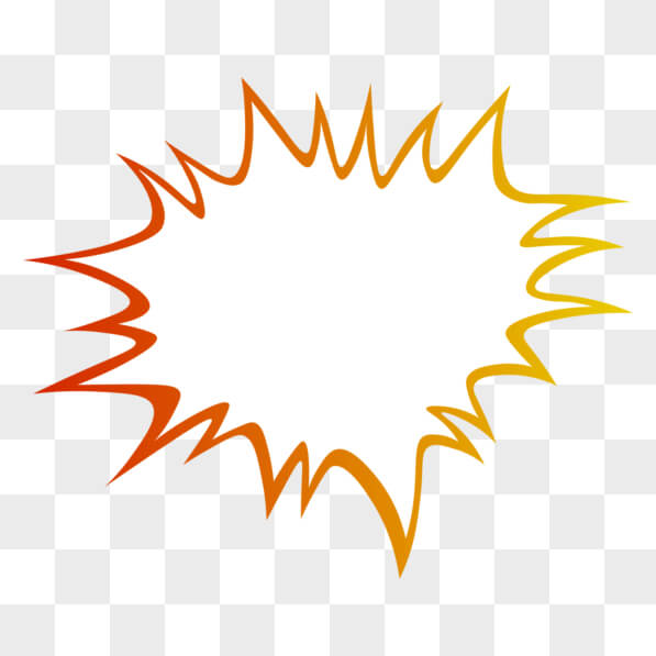 Download Vibrant Orange and Yellow Burst Speech Bubble PNGs Online ...