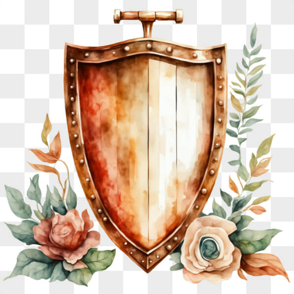 Download Watercolor Shield with Roses and Flowers PNGs Online ...
