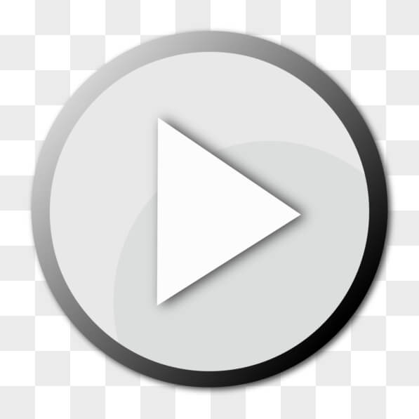 Download Black and White Play Button Image PNGs Online - Creative Fabrica
