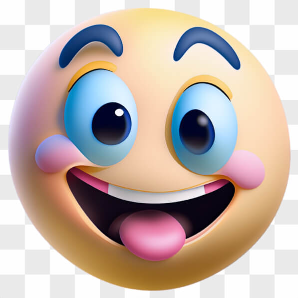 Download Cheerful Emoticon with Smile and Tongue Out PNGs Online ...