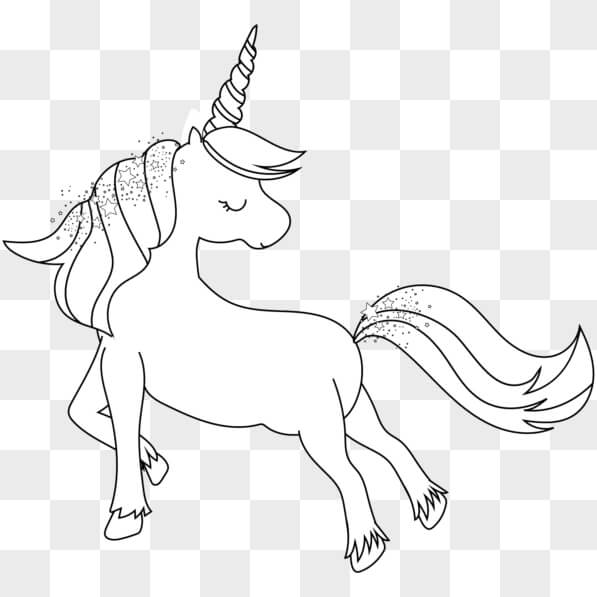 Download Unicorn Outline PNGs Online - Creative Fabrica