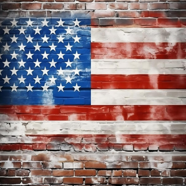 Download American Flag on Brick Wall Backgrounds Online - Creative Fabrica