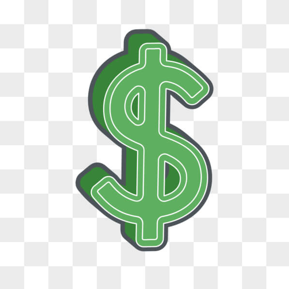 Download Green Dollar Sign Symbolizing Money and Currency Values PNG ...