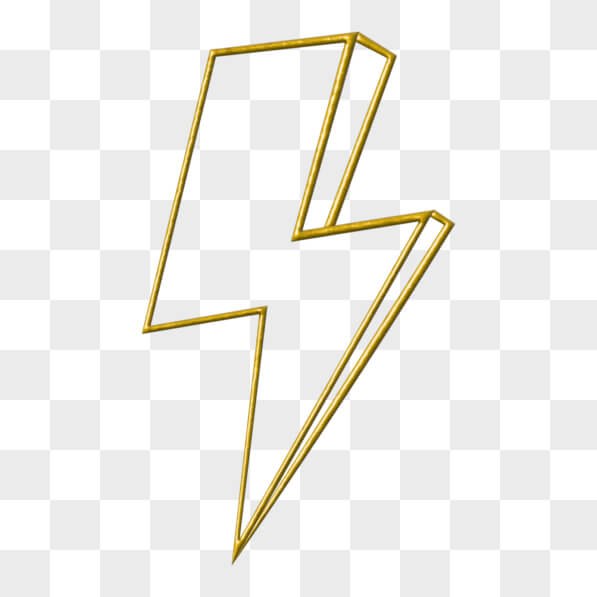 Descarga Símbolo de Rayo Dorado PNGs En Línea - Creative Fabrica