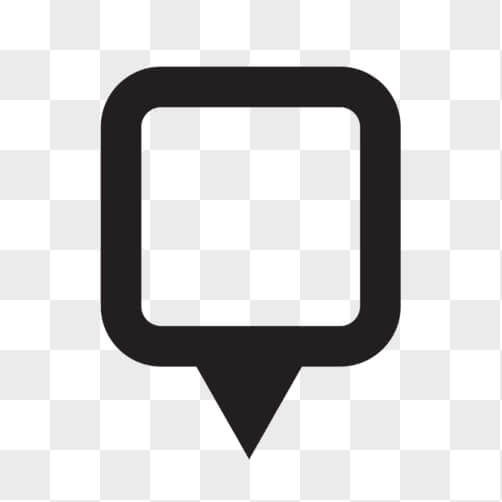 Download Black and White Map Pointer Icon PNG Online - Creative Fabrica