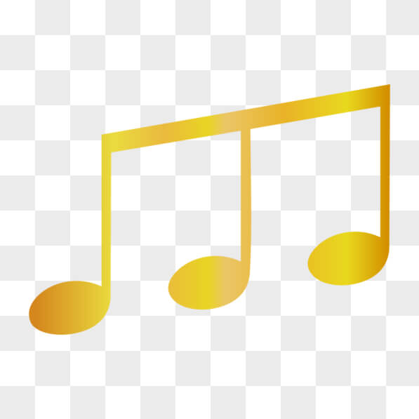 Baixe Símbolo de Nota Musical Dourada PNGs - Creative Fabrica