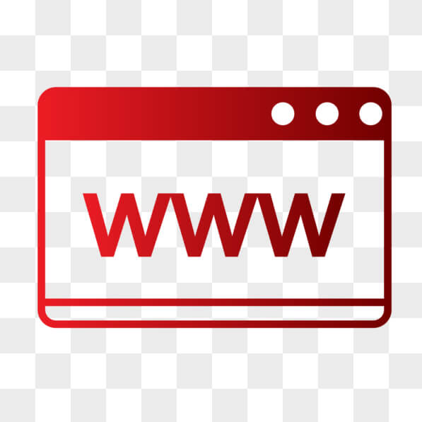 Download Computer Screen with Red 'www' Icon PNGs Online - Creative Fabrica