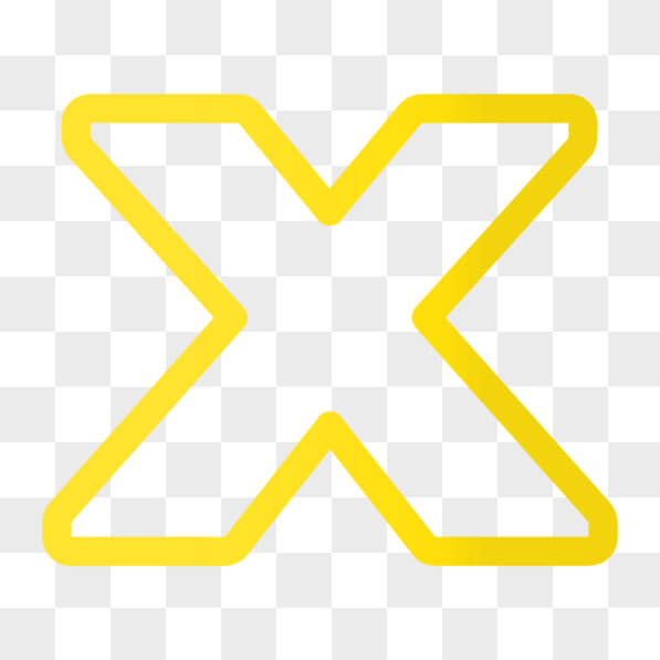 Download Yellow and Black Road Sign with X PNGs Online - Creative Fabrica