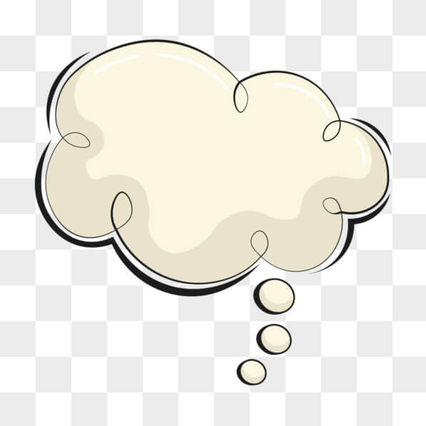 Download Cartoon-Style Thought Bubble Floating in the Air PNGs Online ...