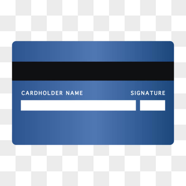 Download Blue Credit Card with Name and Signature PNGs Online ...