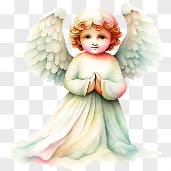Download White Angel in Prayer PNGs Online - Creative Fabrica