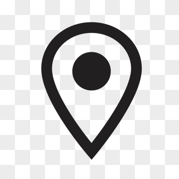 Download Black and White Location Marker Icon PNGs Online - Creative ...
