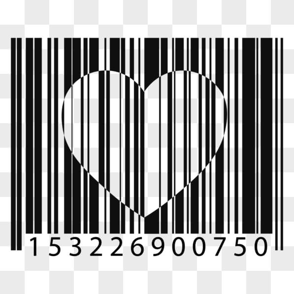 Download Barcode with 'Love' and Numbers PNGs Online - Creative Fabrica