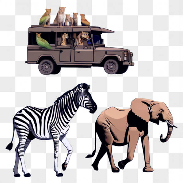 Download Wildlife Safari Adventure with Diverse Animals Cartoons Online ...
