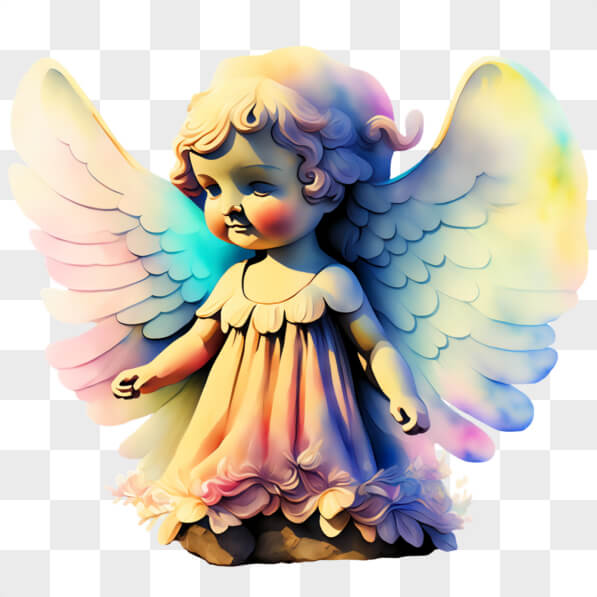 Download Colorful Angel Figurine PNGs Online - Creative Fabrica