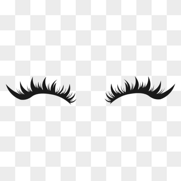 Download Pair of Black Eyes with Long, Curly Lashes PNGs Online ...