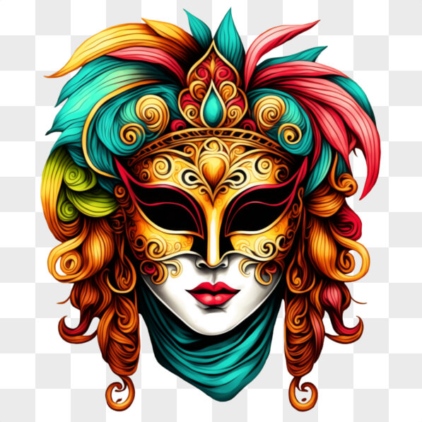 Download Colorful Venetian Carnival Mask PNGs Online - Creative Fabrica