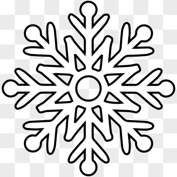 Download Snowflake Outline PNGs Online - Creative Fabrica