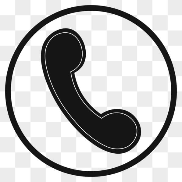 Download Black and White Phone Icon PNGs Online - Creative Fabrica