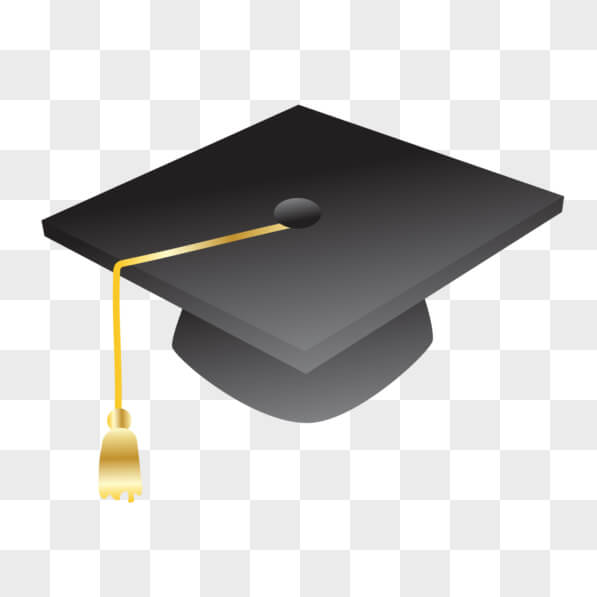 Download Black Graduation Cap with Gold Thread PNGs Online - Creative ...
