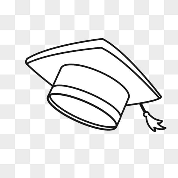 Download Black and White Graduation Cap PNGs Online - Creative Fabrica