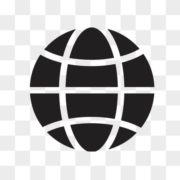 Download Black and White Globe Icon PNGs Online - Creative Fabrica