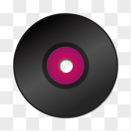 Download Classic Black and Red Vinyl Record PNGs Online - Creative Fabrica