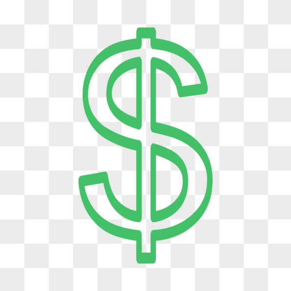 Download Green Dollar Sign on Black Background PNGs Online - Creative ...