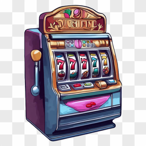 Download Colorful Slot Machine with Game Icons Cartoons Online ...