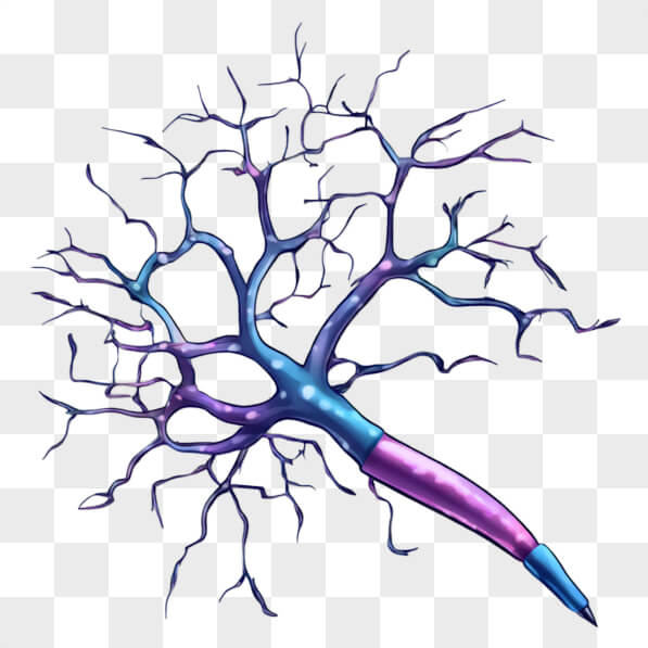 Download Purple and Blue Neuron Illustration Cartoons Online - Creative ...