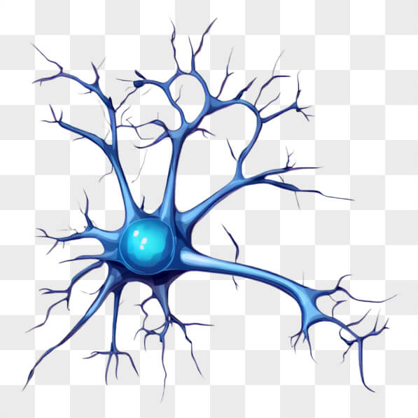 Download Blue Neuron Illustration Cartoons Online - Creative Fabrica