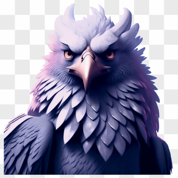 Download Majestic Eagle with Purple Beak and Blue Feathers PNGs Online ...