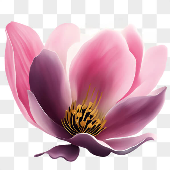 Download Pink Flower Blooming on Dark Background PNGs Online - Creative ...