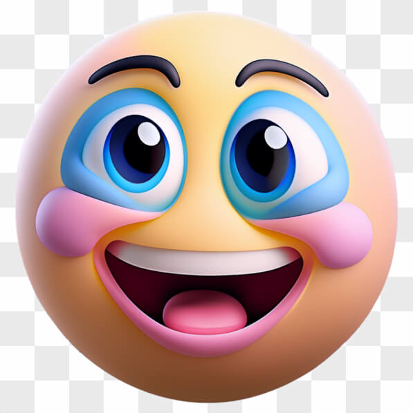 Download Emoticon with Smile and Blue Eyes PNGs Online - Creative Fabrica