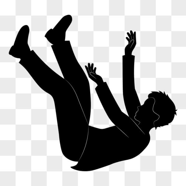 Descarga Silueta de un hombre cayendo PNGs En Línea - Creative Fabrica