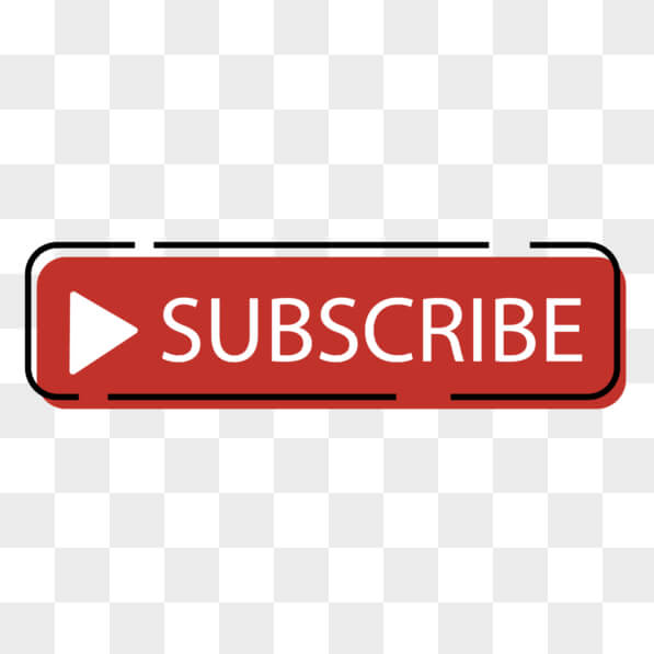 Download Red Subscribe Button with Play Icon PNGs Online - Creative Fabrica